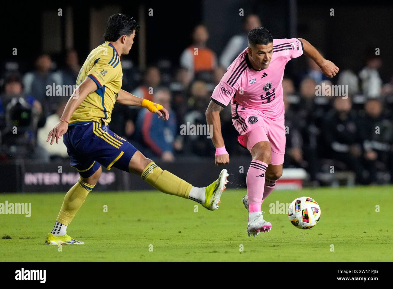 Real Salt Lake defender Brayan Vera, left, defends as Inter Miami ...