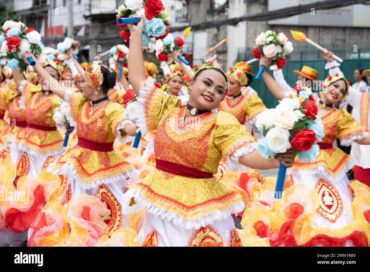 Sunday 14th January 2024, Cebu City, Philippines. A contingent group ...