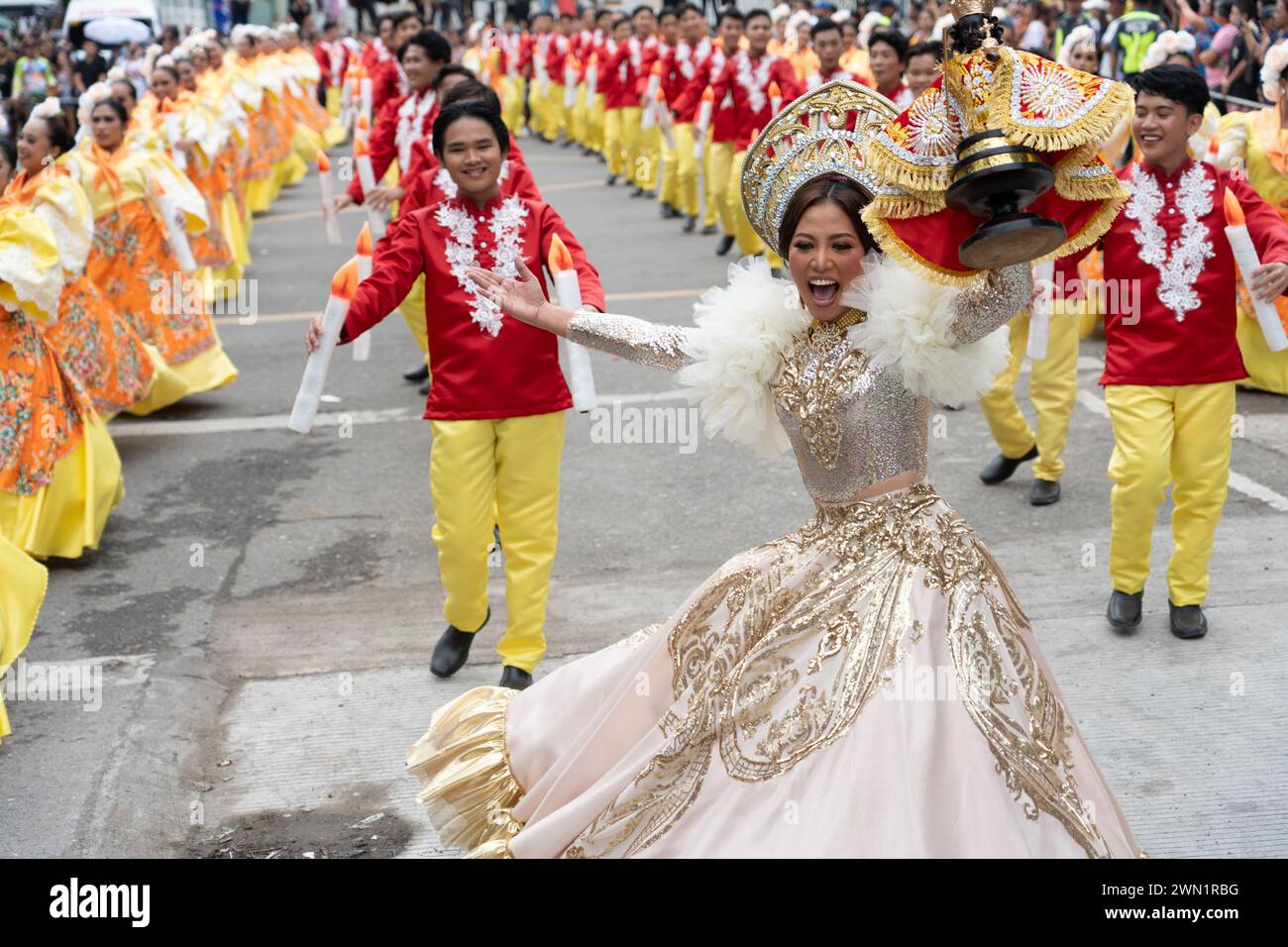 Sunday 14th January 2024, Cebu City, Philippines. A contingent group ...