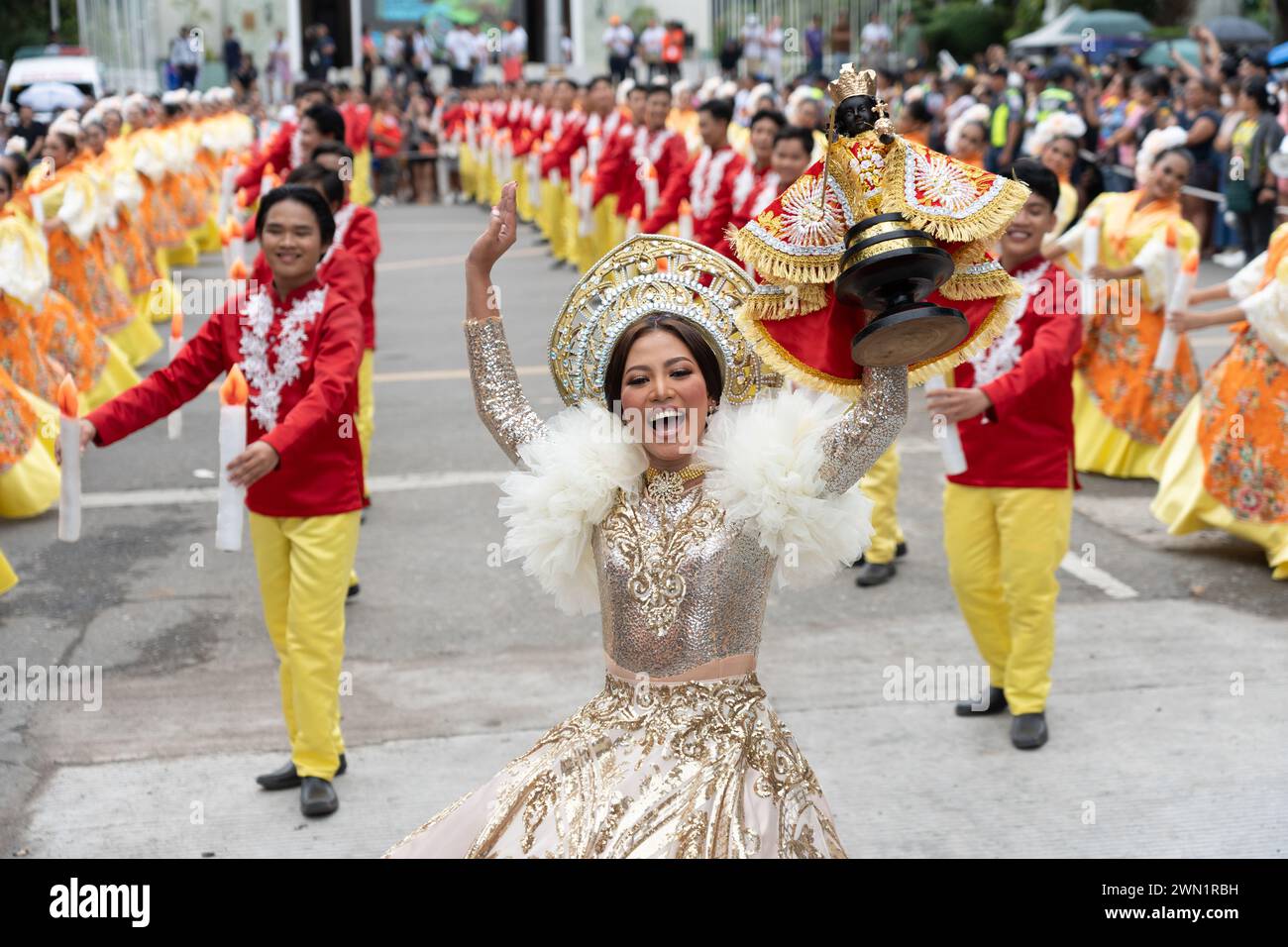 Sunday 14th January 2024, Cebu City, Philippines. A contingent group ...