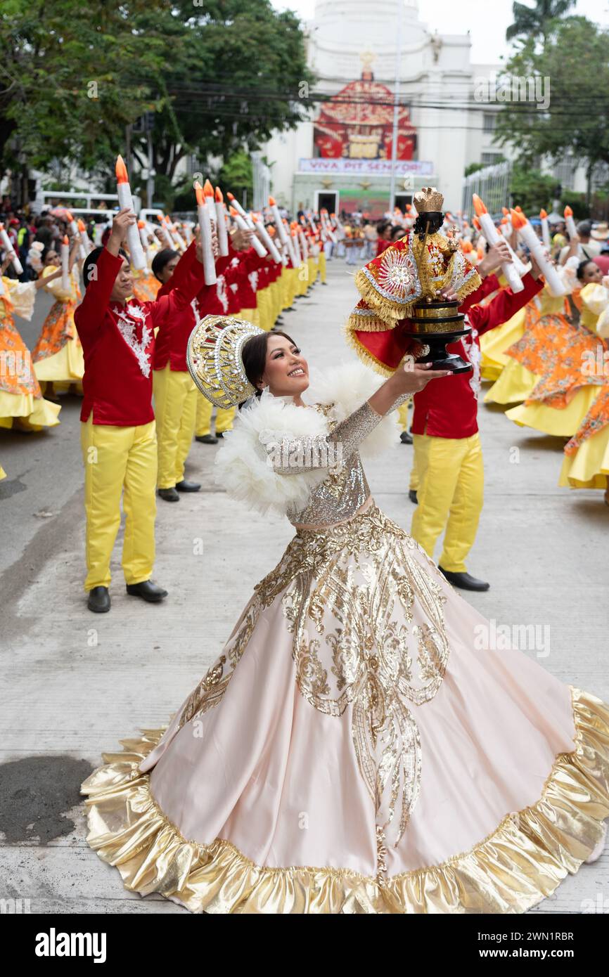 Sunday 14th January 2024, Cebu City, Philippines. A contingent group ...