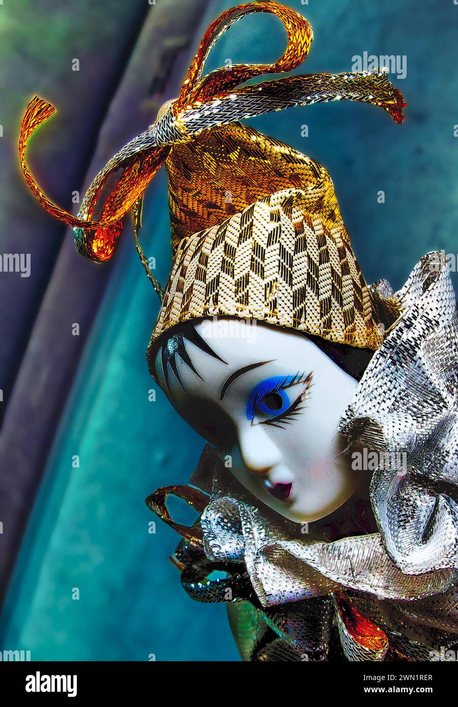 A porcelain Pierrot figure in a studio setting Stock Photo - Alamy