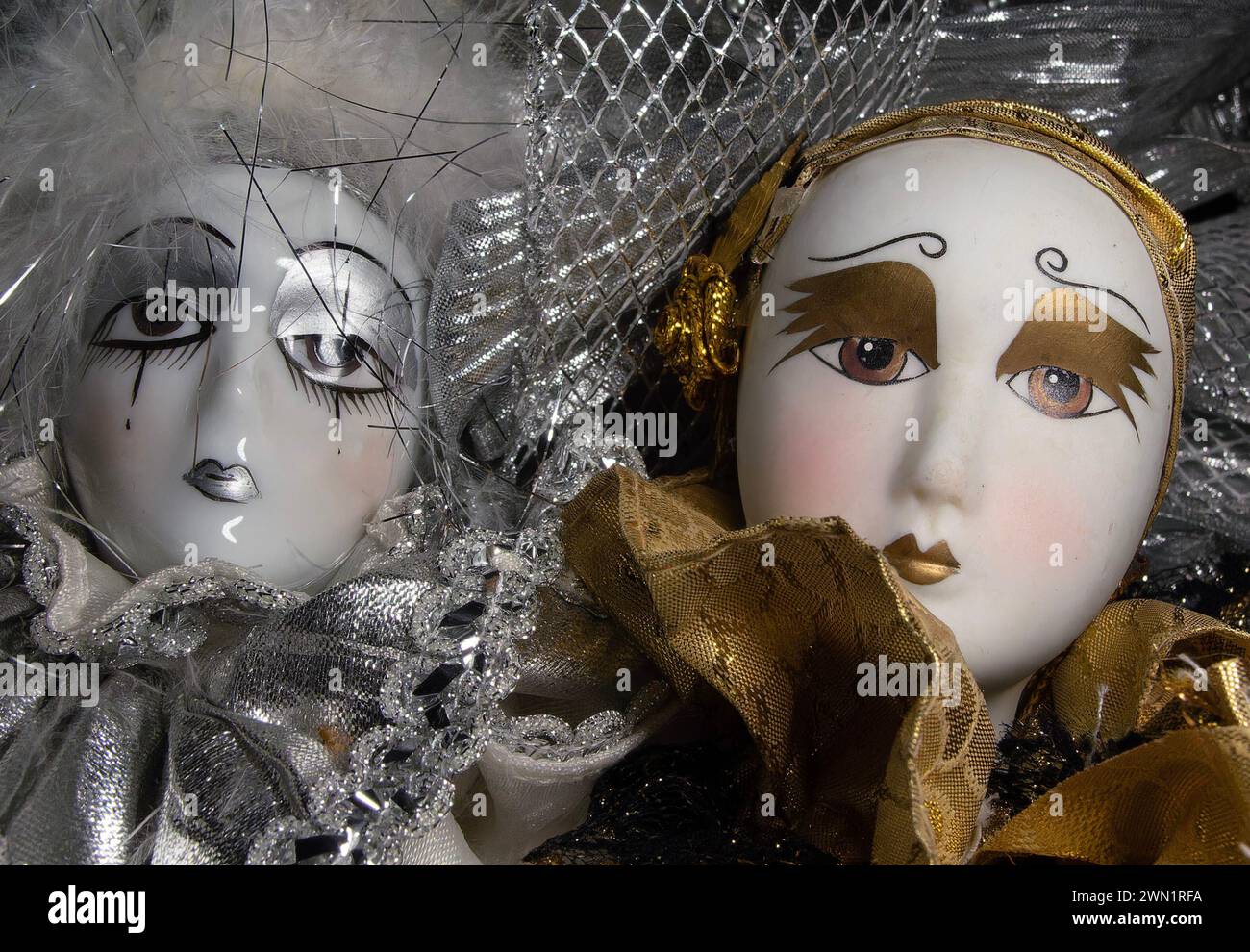 A porcelain Pierrot figure in a studio setting Stock Photo - Alamy