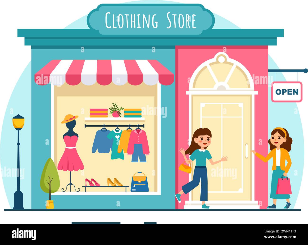 Clothing store interior design Cut Out Stock Images & Pictures - Alamy