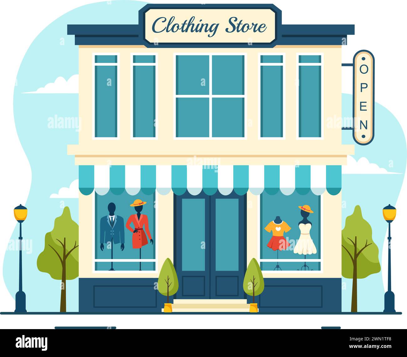 Clothing store interior design Cut Out Stock Images & Pictures - Alamy