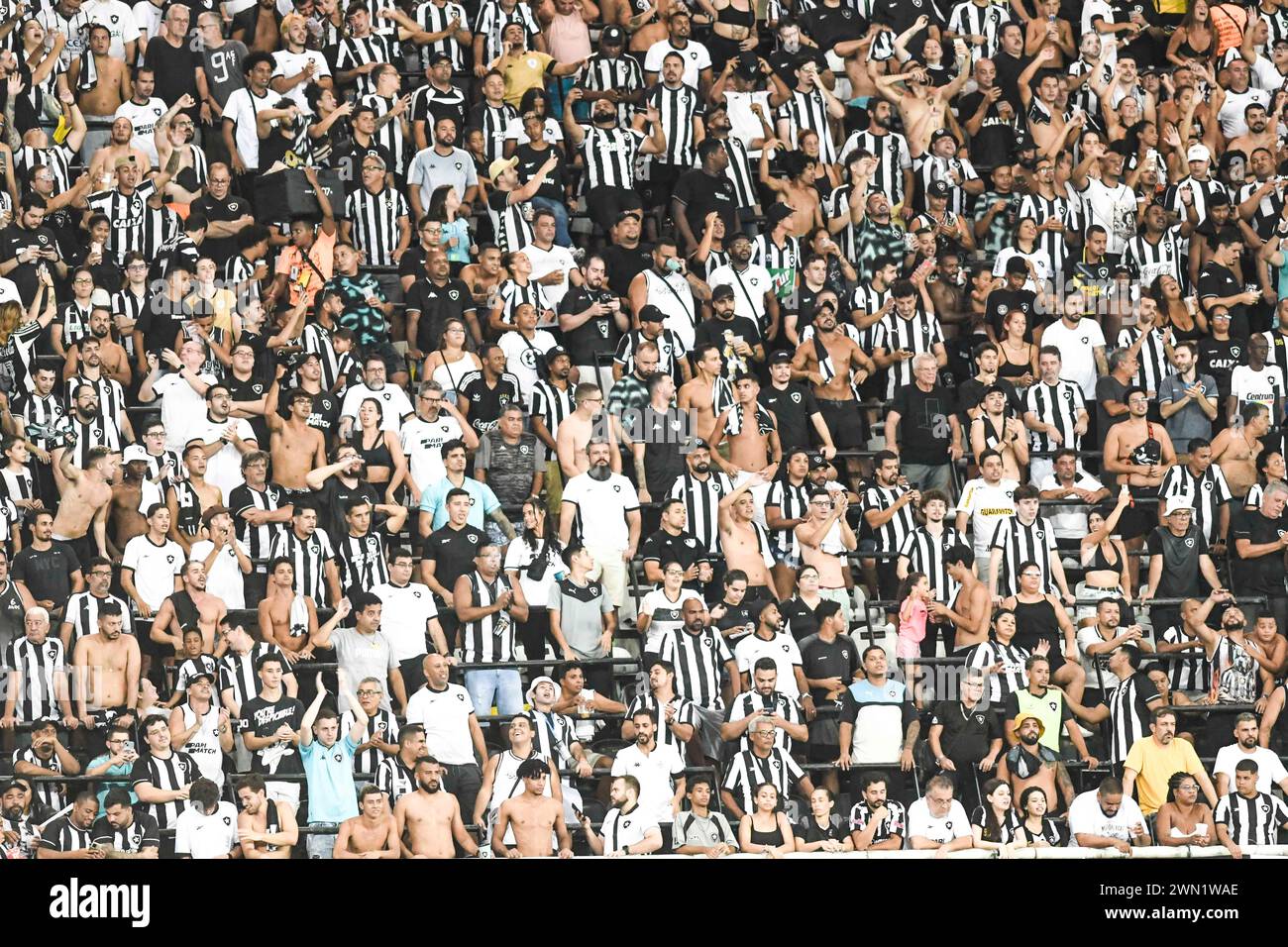 Rio De Janeiro, Brazil. 28th Feb, 2024. Fans during Botafogo x Aurora ...