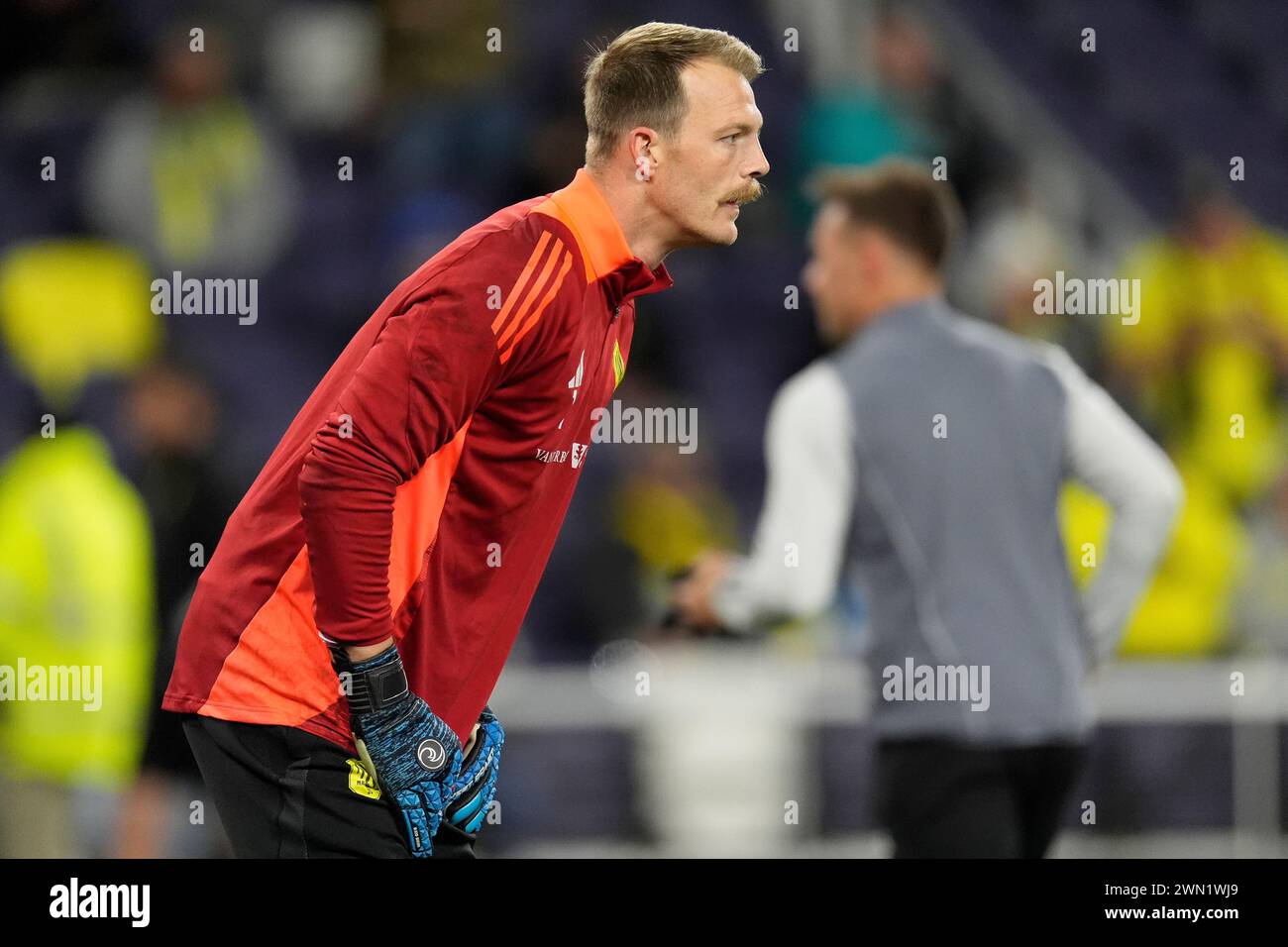 Nashville SC goalkeeper Joe Willis warms up for the team's CONCACAF ...