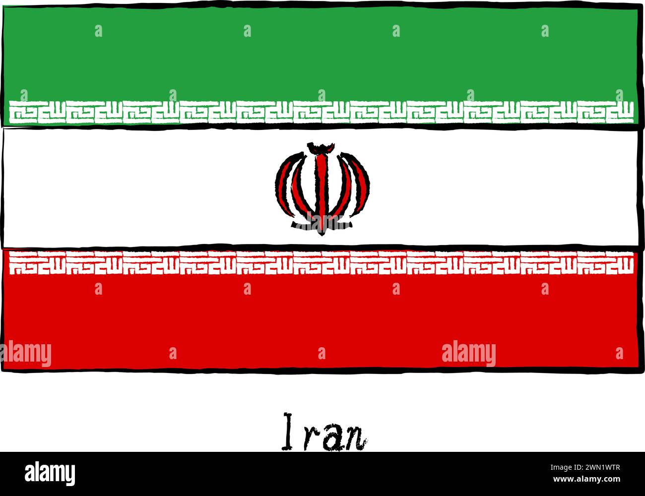 Flag iran Stock Vector Images - Alamy