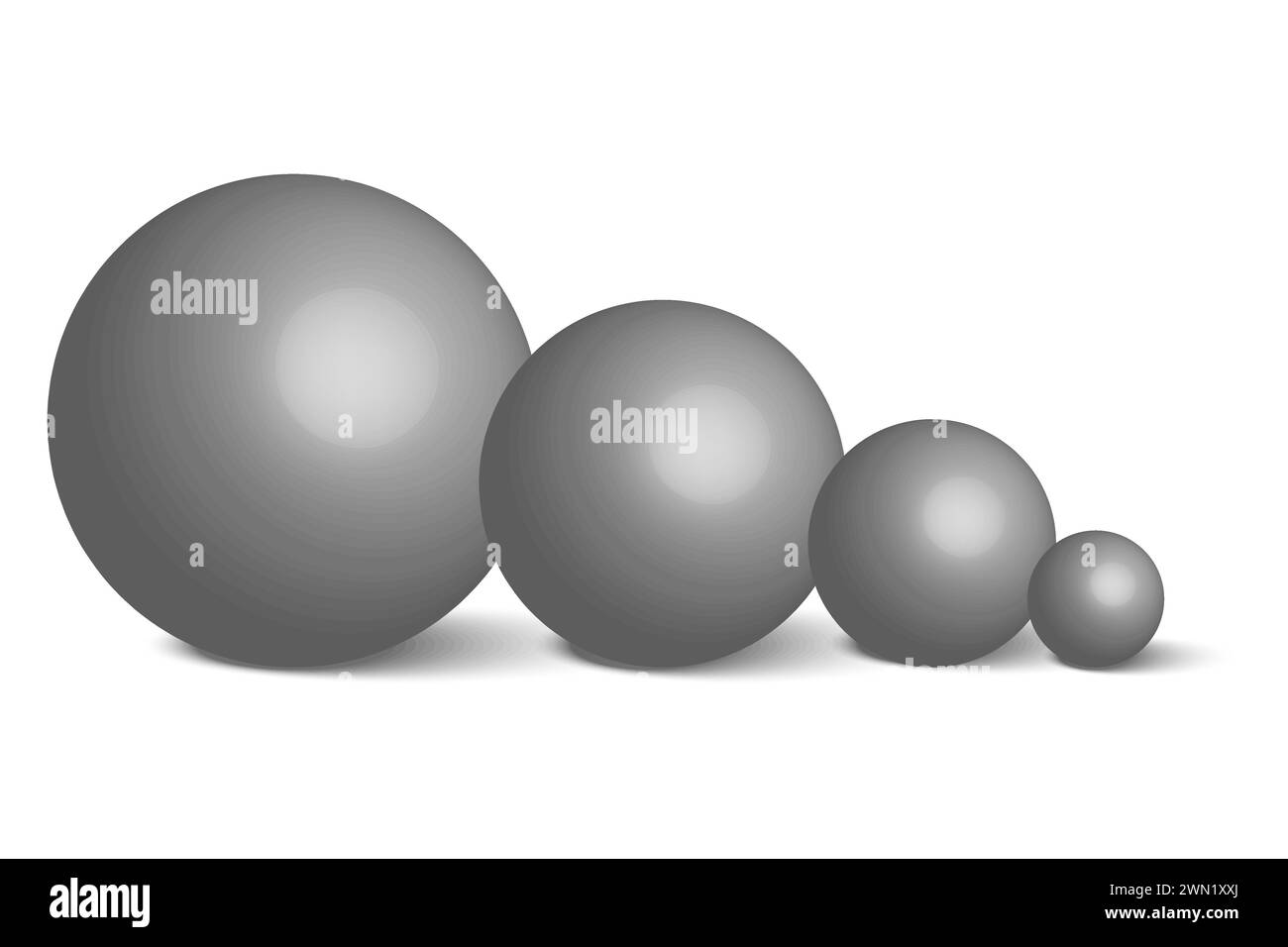 Spheres grey horizontal gradient. Vector illustration. EPS 10 Stock ...
