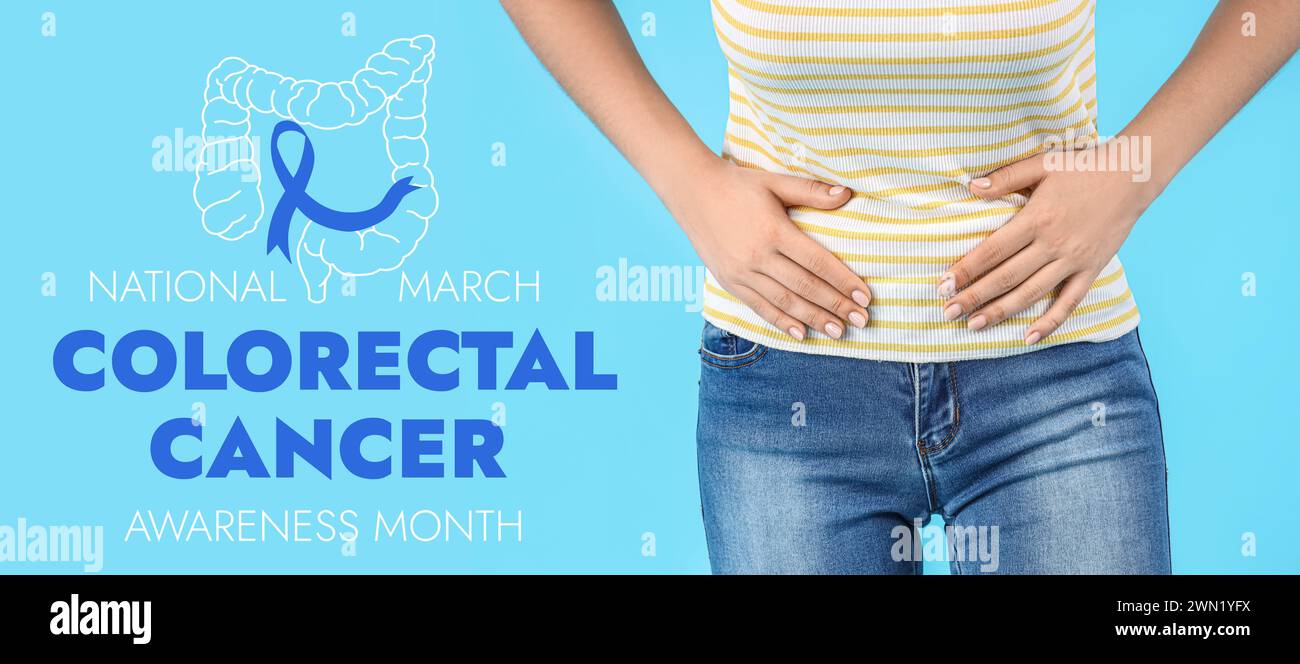 Awareness banner for National Colorectal Cancer Awareness Month with ...