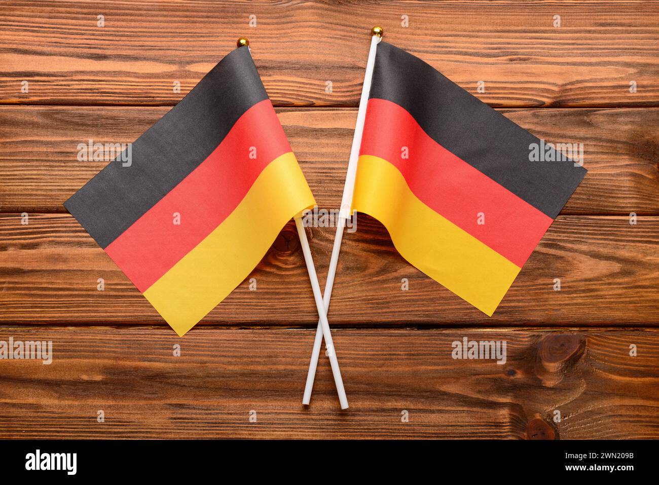 Flags of Germany on wooden background Stock Photo - Alamy