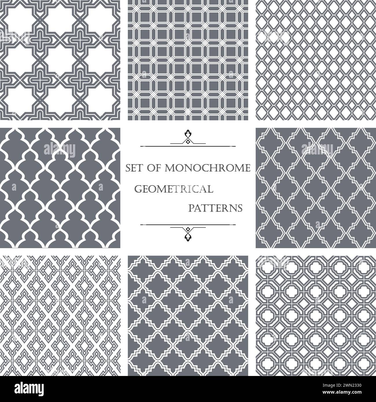 Abstract geometry patterns in Arabian style. Seamless vector background ...