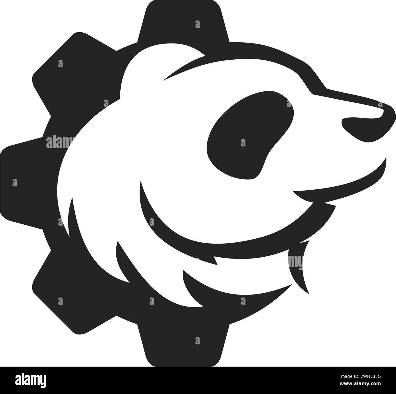 Panda Logo template Isolated. Brand Identity. Icon Abstract Vector ...
