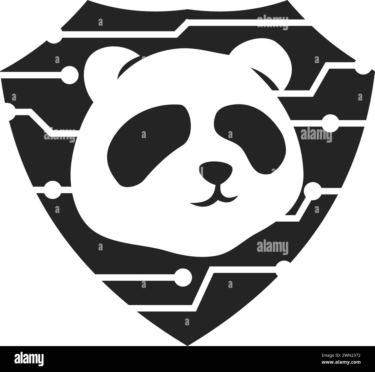 Angry panda logo Black and White Stock Photos & Images - Alamy