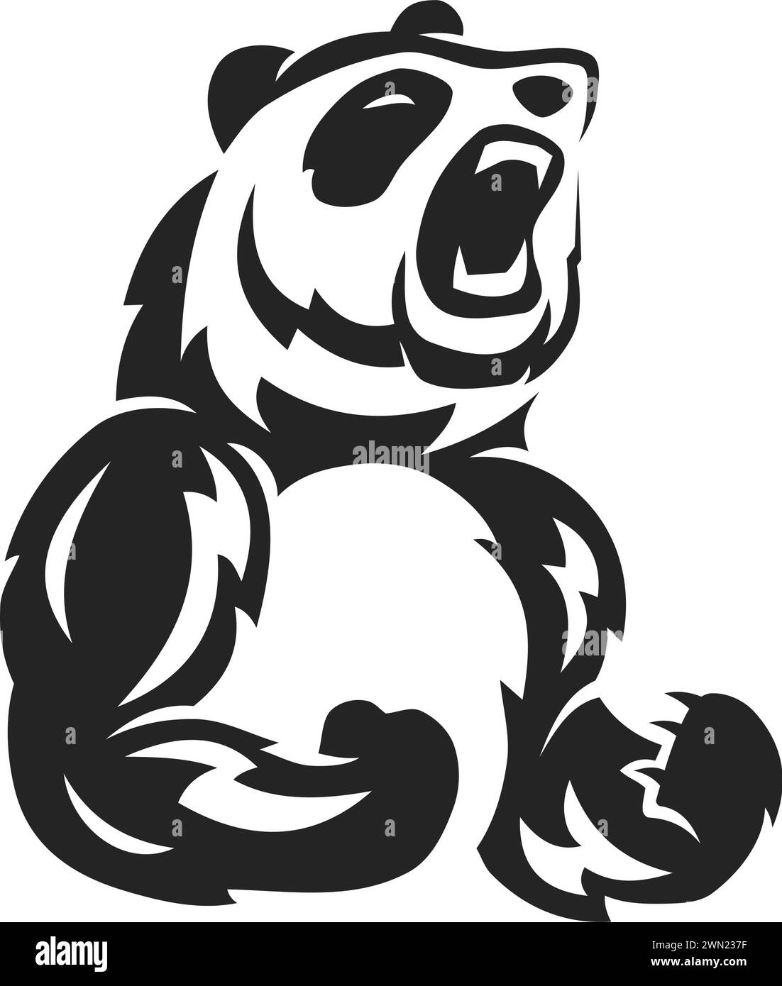 Panda Logo template Isolated. Brand Identity. Icon Abstract Vector ...