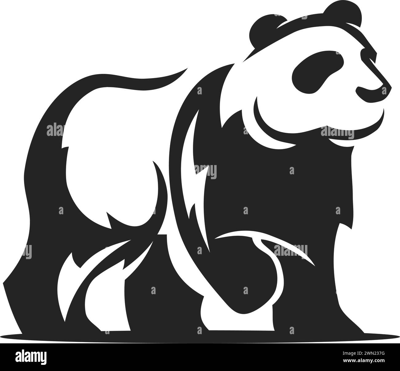 Panda Logo template Isolated. Brand Identity. Icon Abstract Vector ...