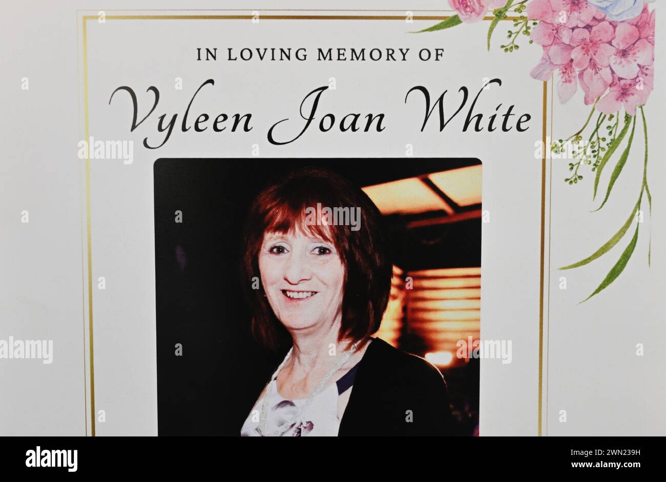 Brisbane, Australia. 29th Feb, 2024. The order of service booklet is ...