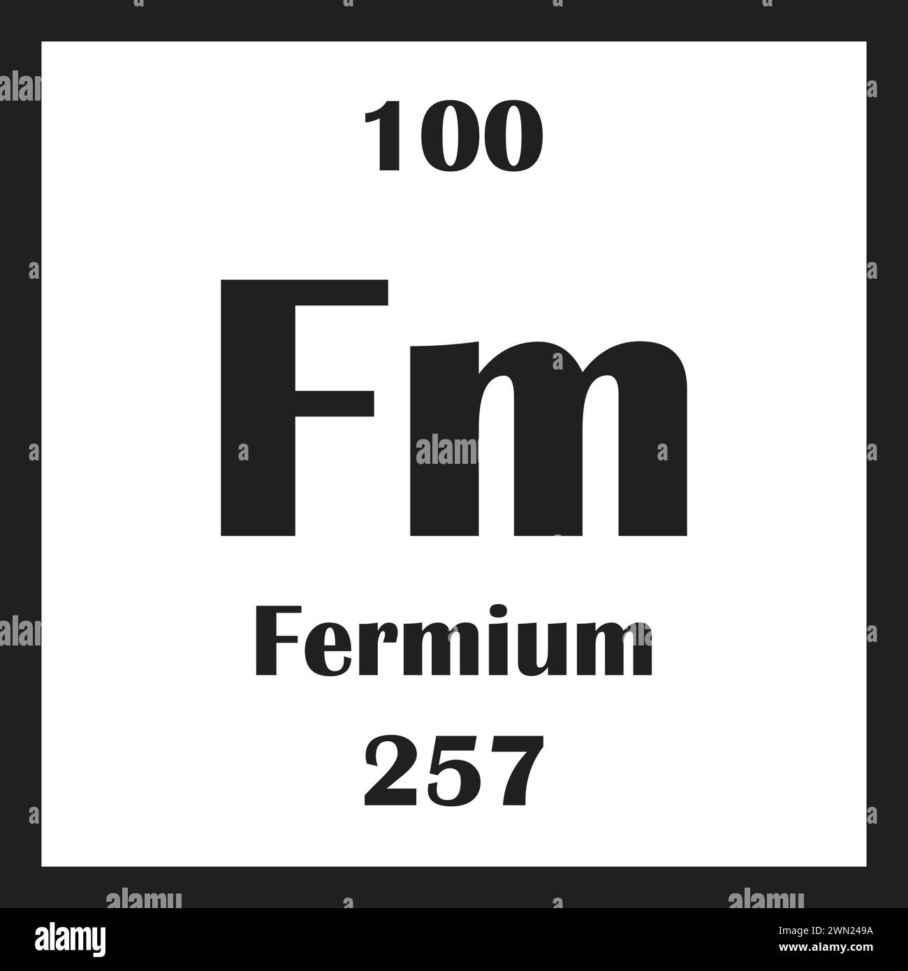 Fermium symbol element number Stock Vector Images - Alamy
