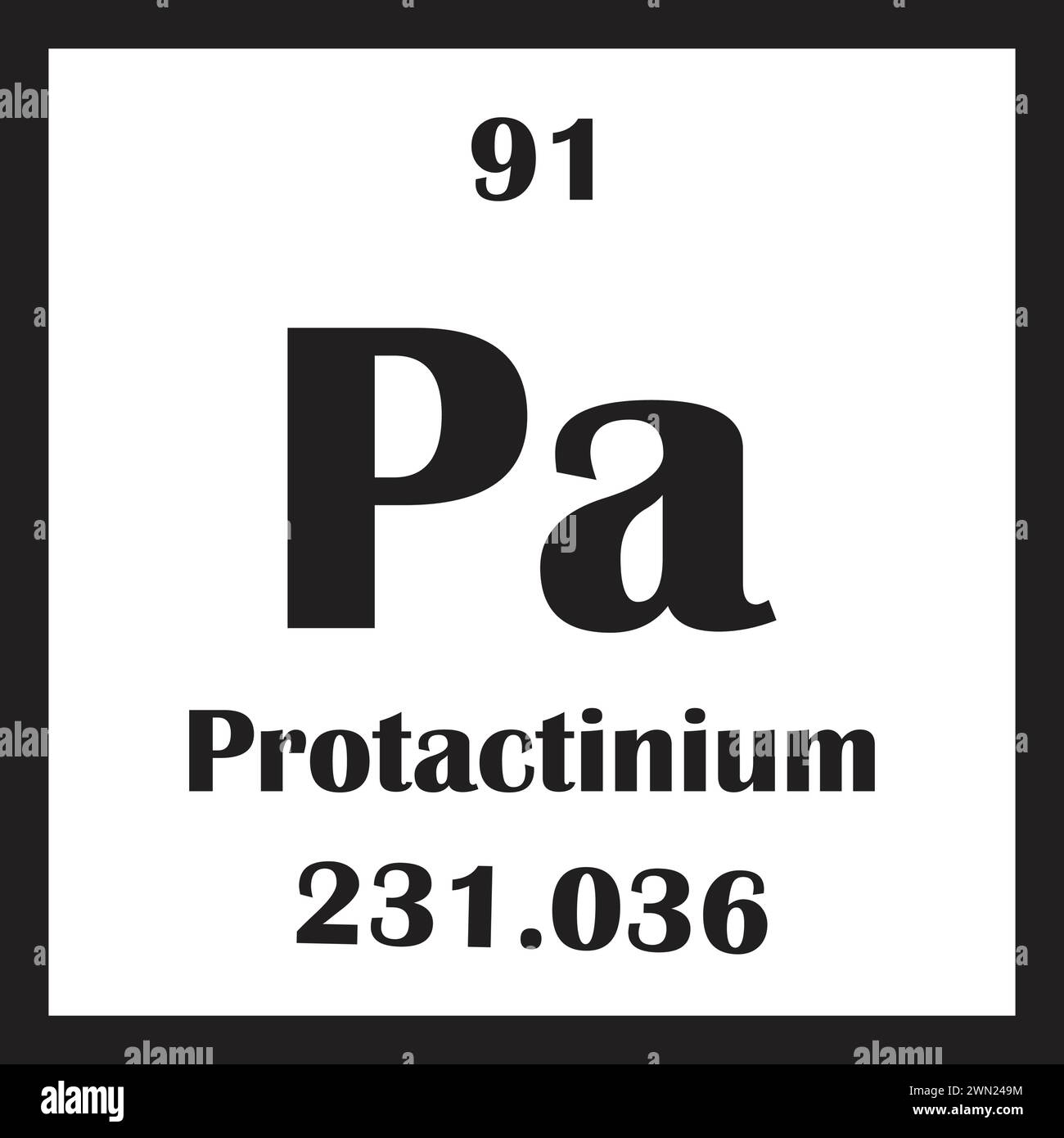 Protactinium symbol Stock Vector Images - Alamy
