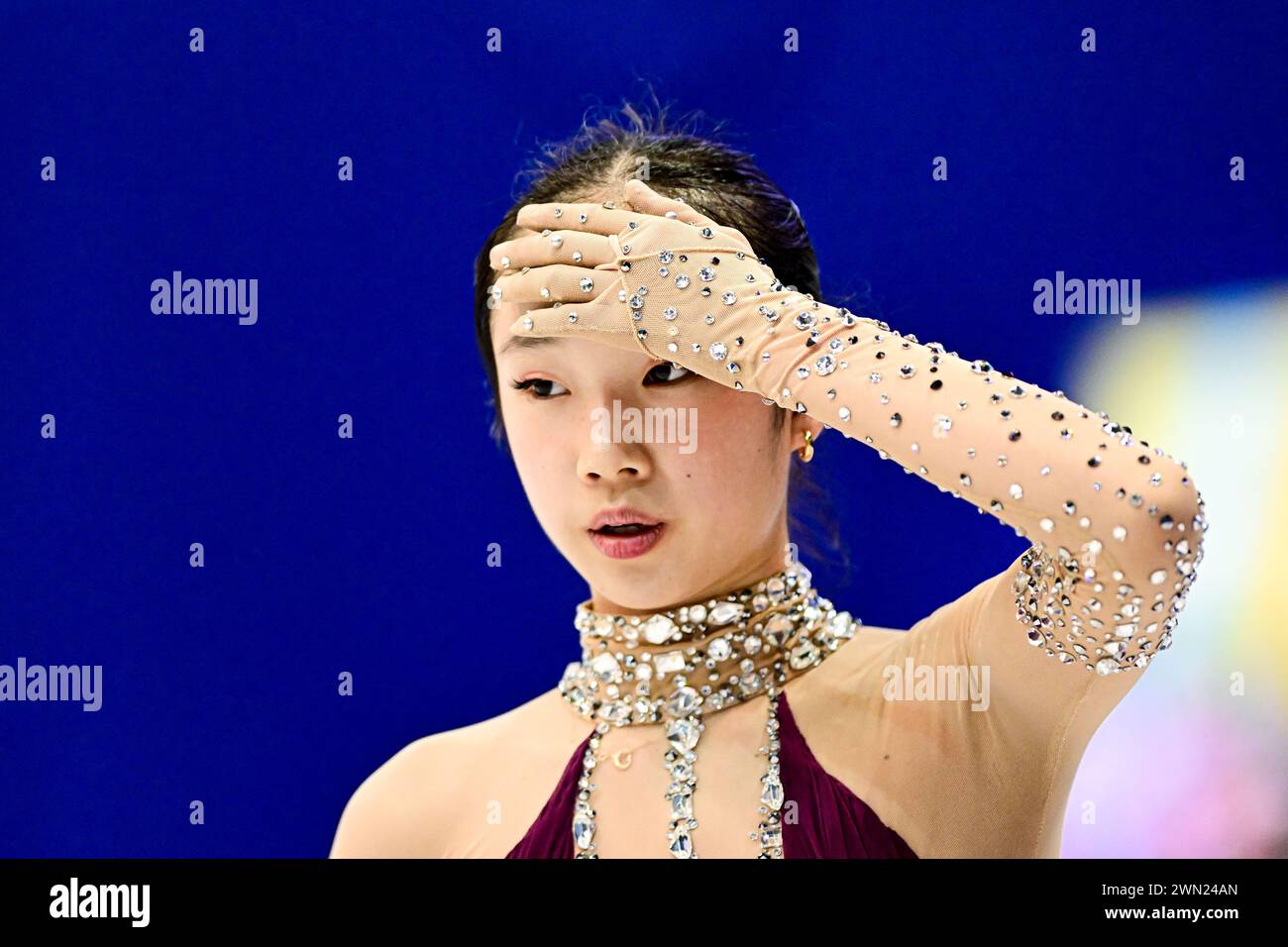 Josephine LEE (USA), during Junior Women Short Program, at the ISU ...