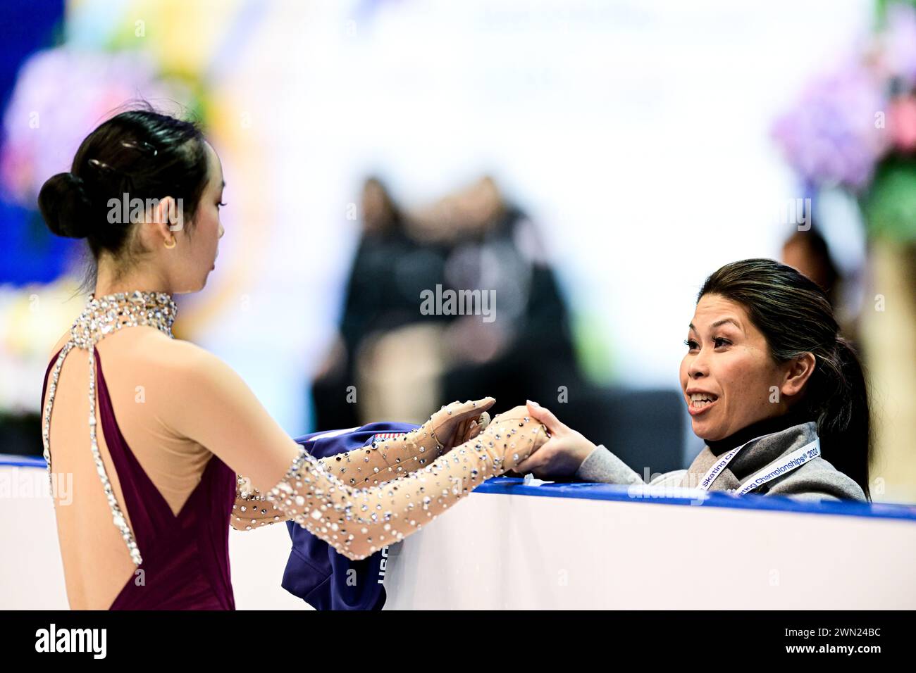 Josephine LEE (USA), during Junior Women Short Program, at the ISU ...