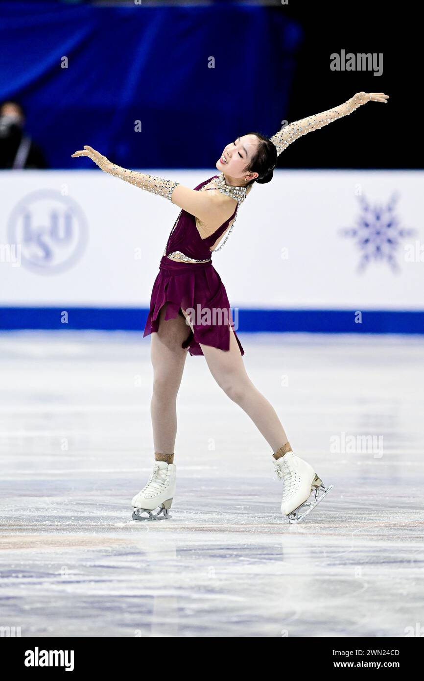 Josephine LEE (USA), during Junior Women Short Program, at the ISU ...