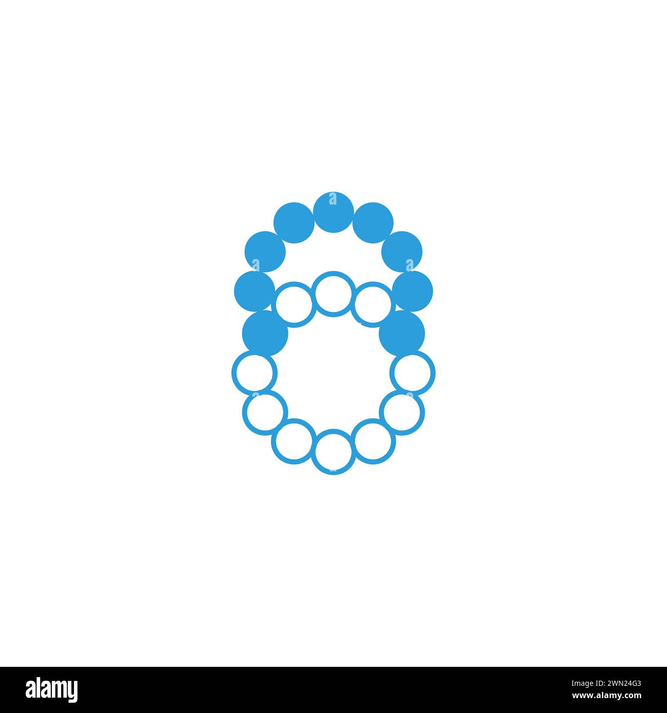 number 8 abstract bubbles dots logo vector Stock Vector Image & Art - Alamy