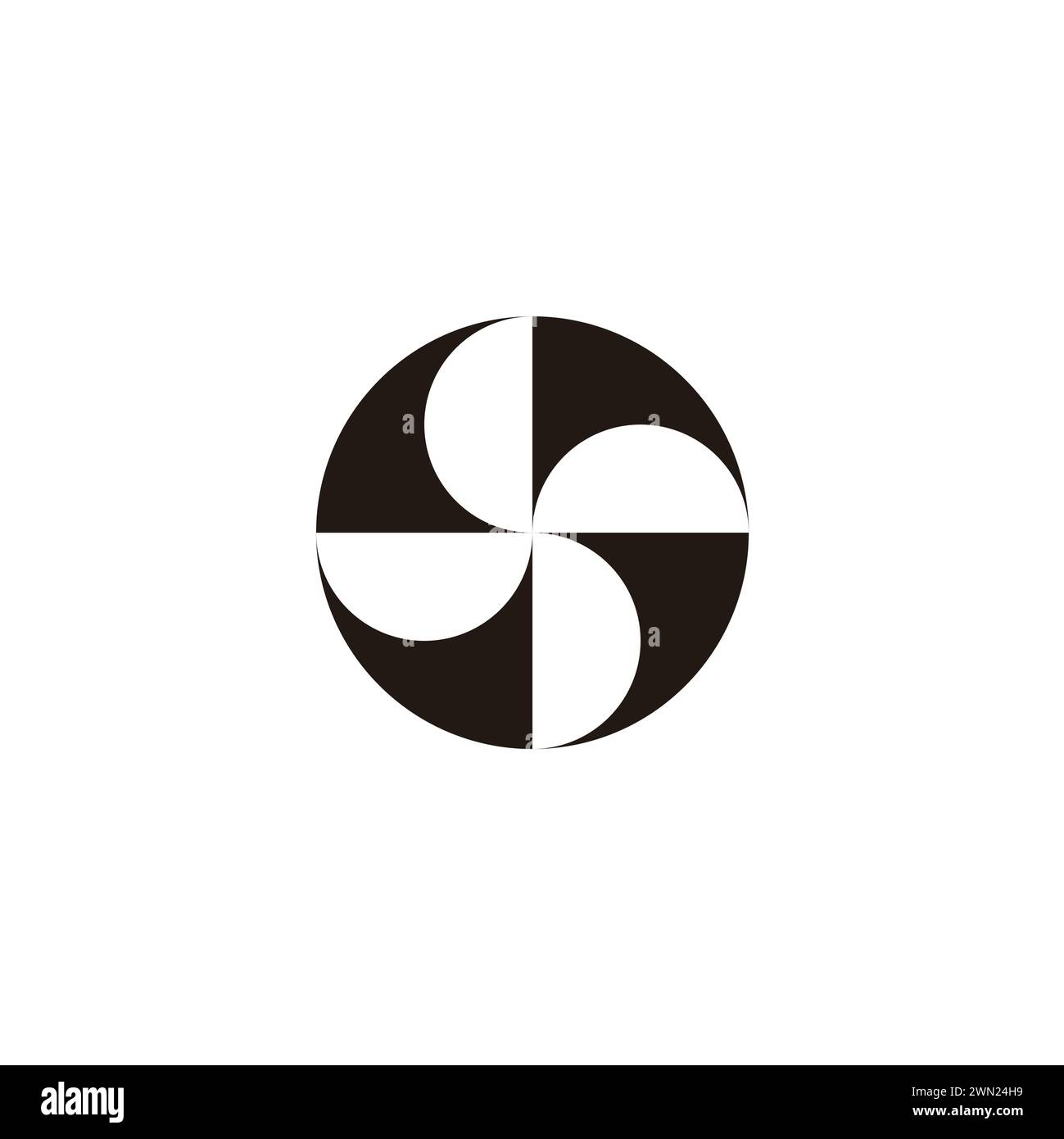 simple circle geometric turbine fan symbol vector Stock Vector Image ...