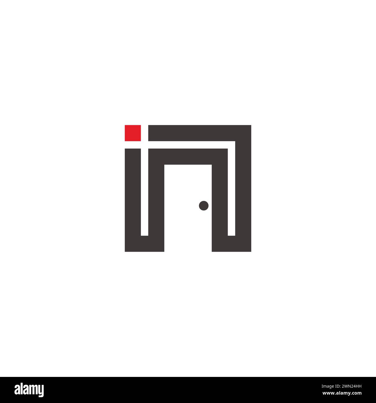 letter in door hotel simple geometric line logo vector Stock Vector Image & Art - Alamy