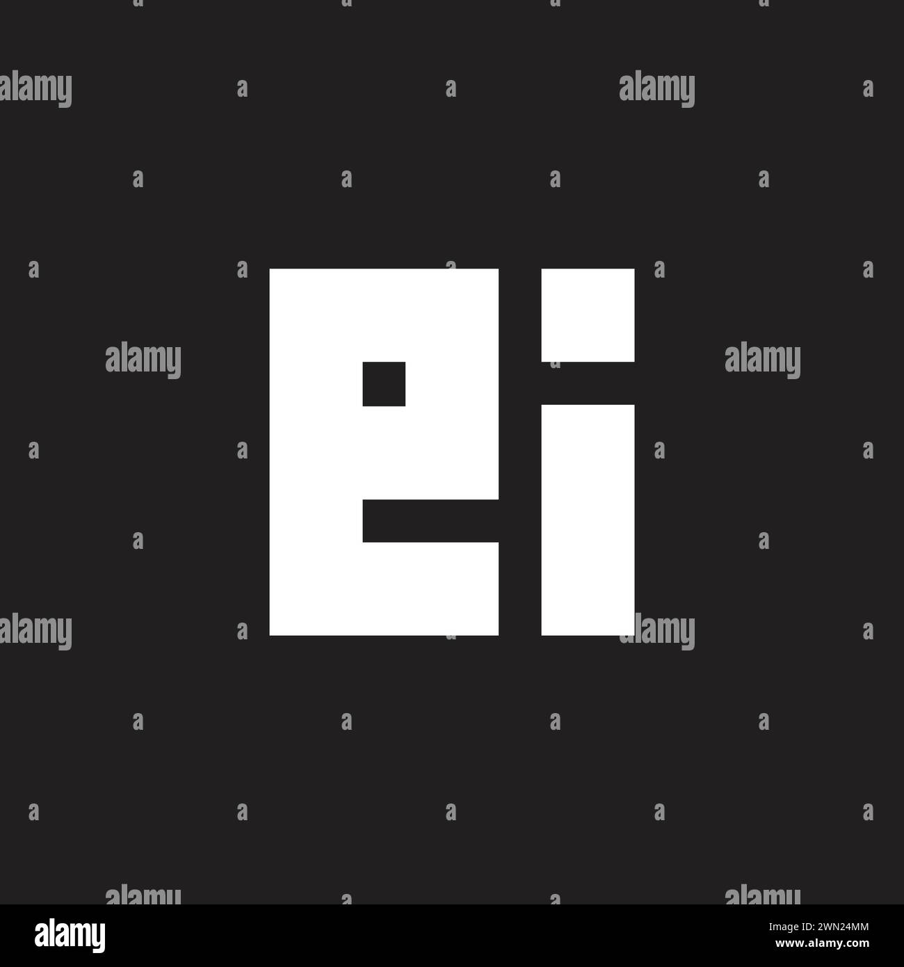 letter ei stripes square lowercase logo vector Stock Vector Image & Art ...