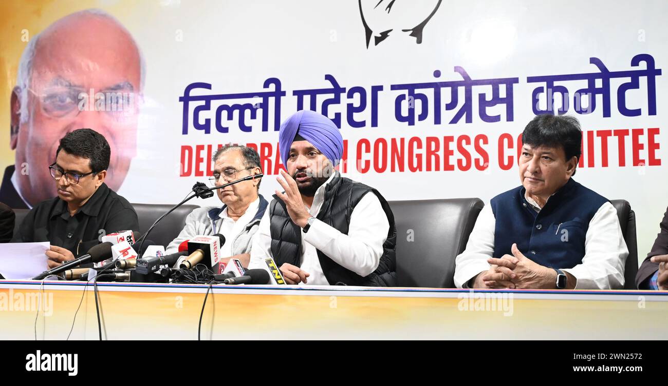 NEW DELHI, INDIA - FEBRUARY 28: Delhi State President Arvinder Singh ...