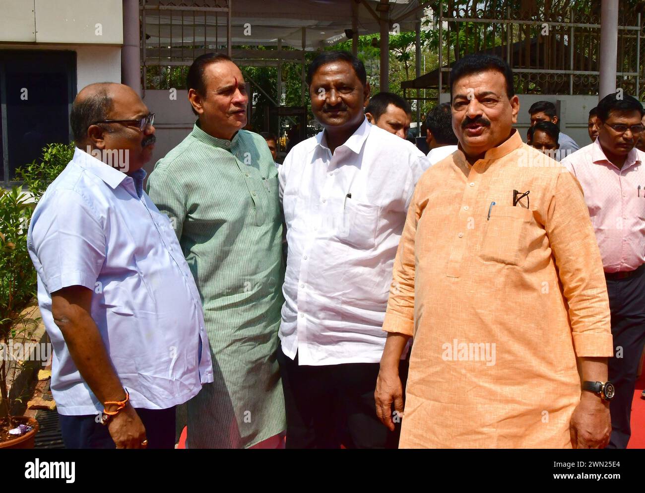 Mumbai, India. 28th Feb, 2024. MUMBAI, INDIA - FEBRUARY 28: Shivsena ...