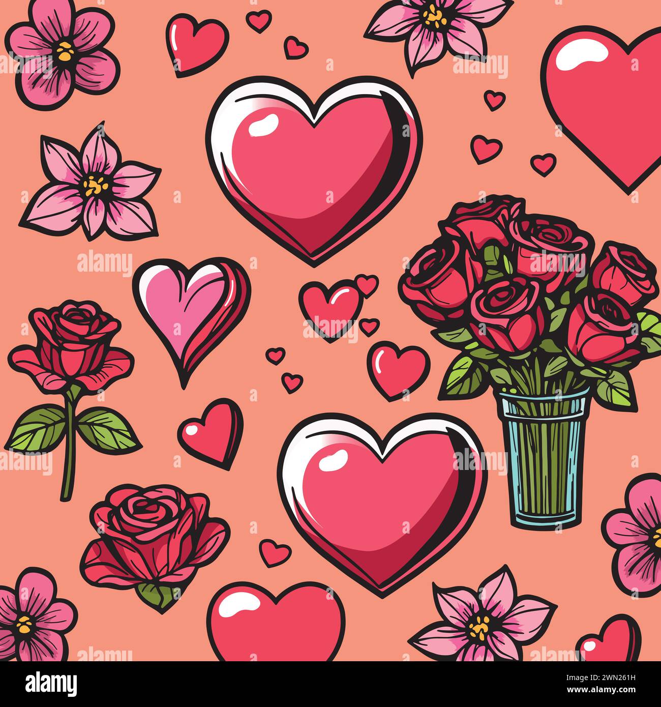 Roses vector vectors hi-res stock photography and images - Alamy