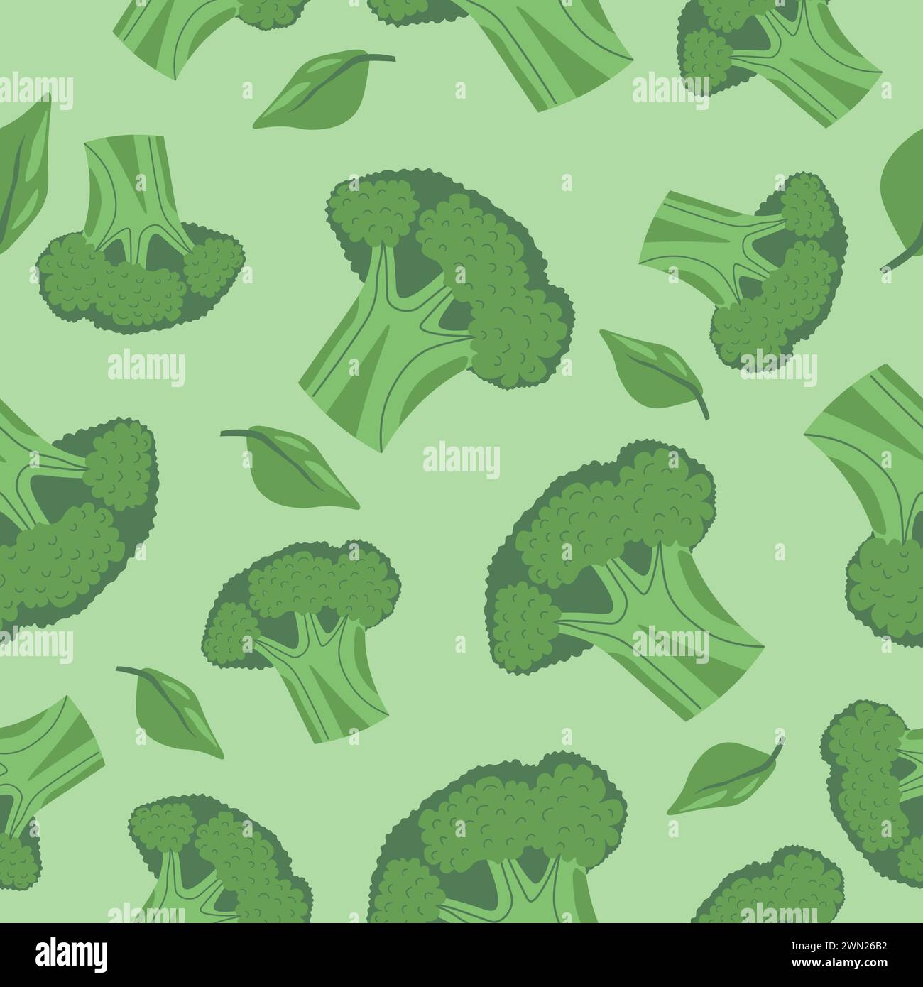 Broccoli natural and organic vegetables, print Stock Vector Image & Art ...