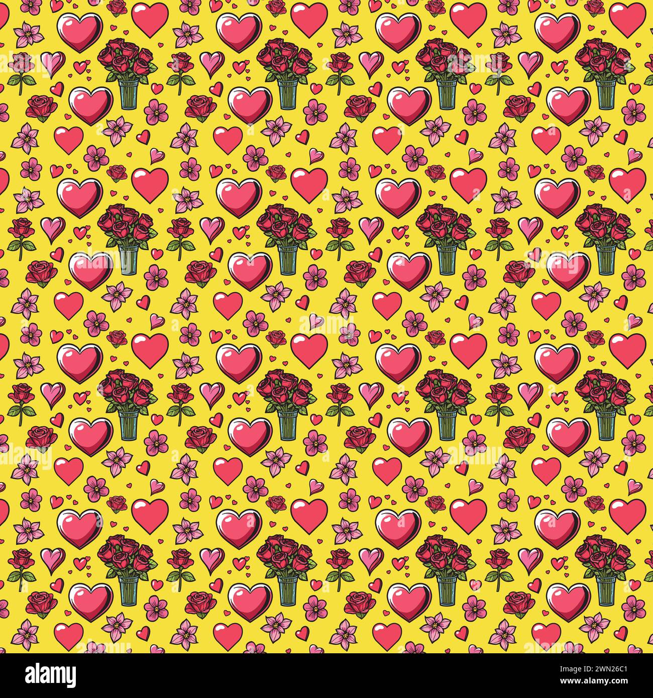 Vector collection, where charming hearts meet the vibrant hues of an ...