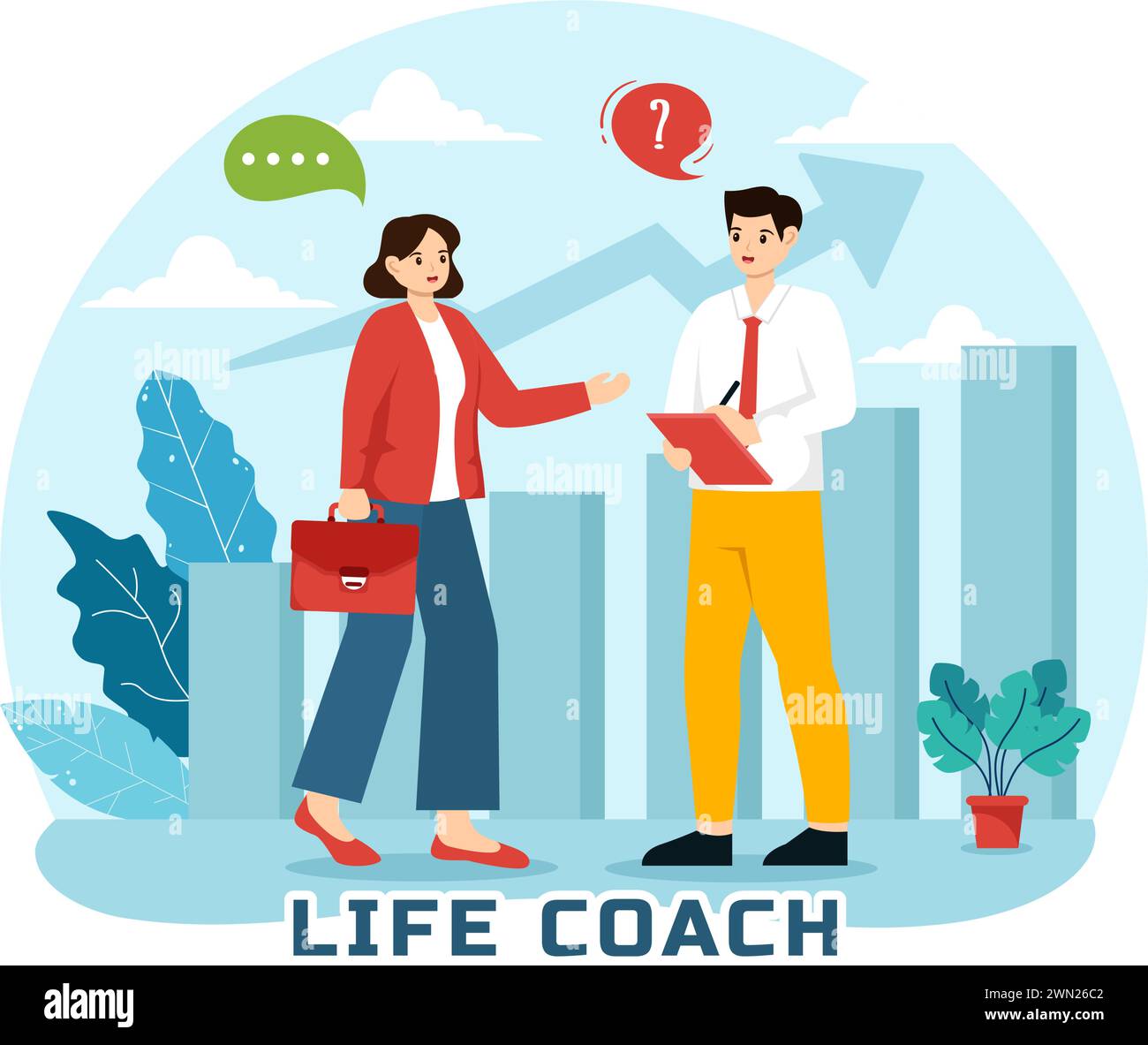 Positive coach vector vectors hi-res stock photography and images - Alamy