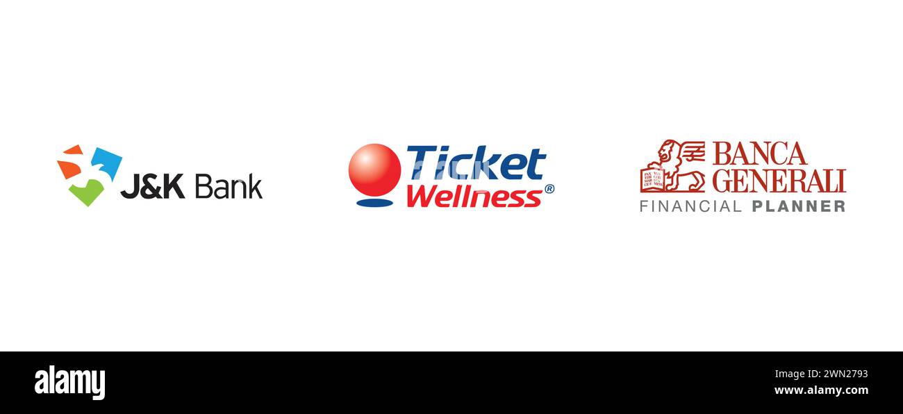 Ticket Wellness, J&K Bank, Banca Generali. vector illustration isolated ...