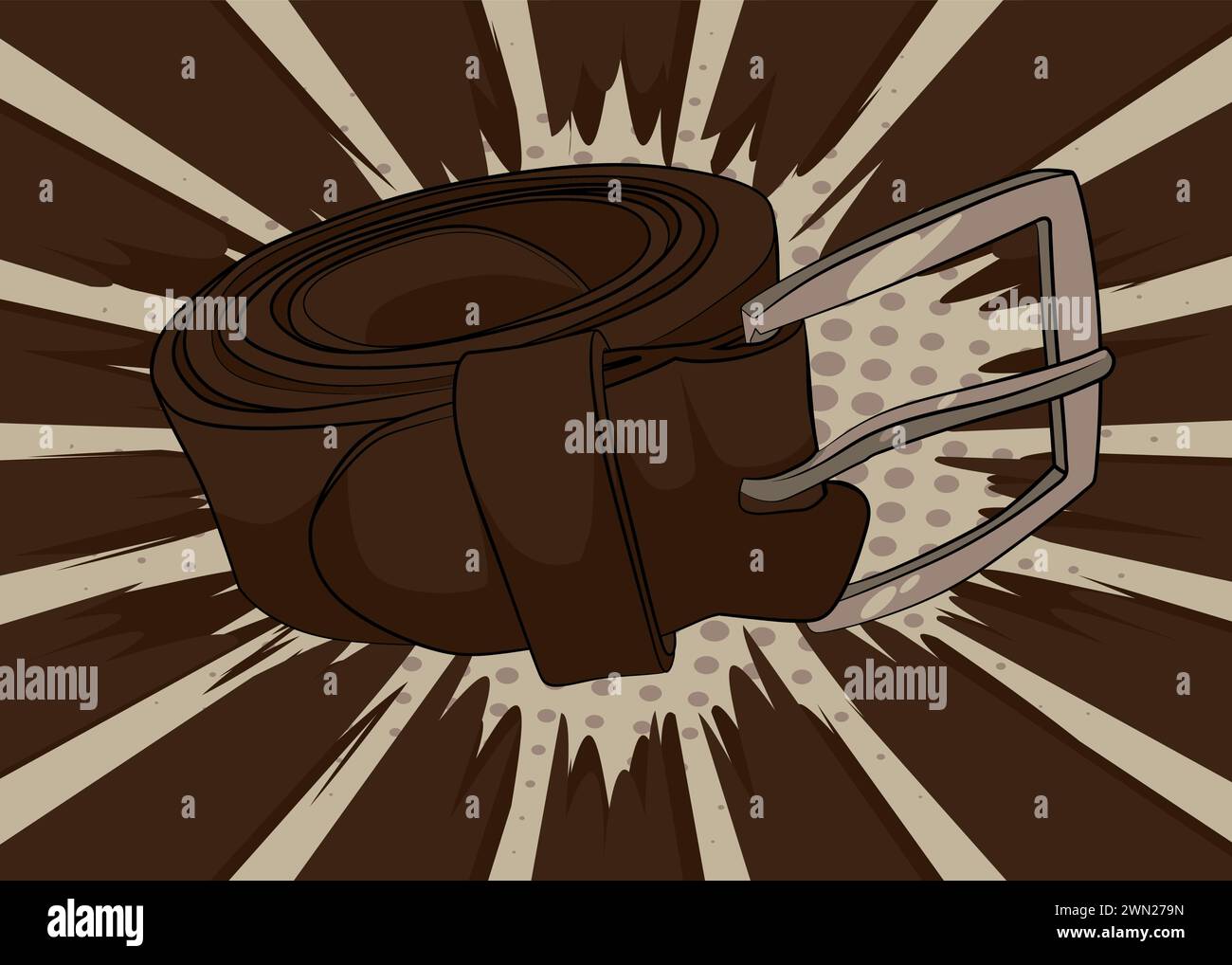 Cartoon Men's Belts, comic book personal clothing accessory. Retro ...