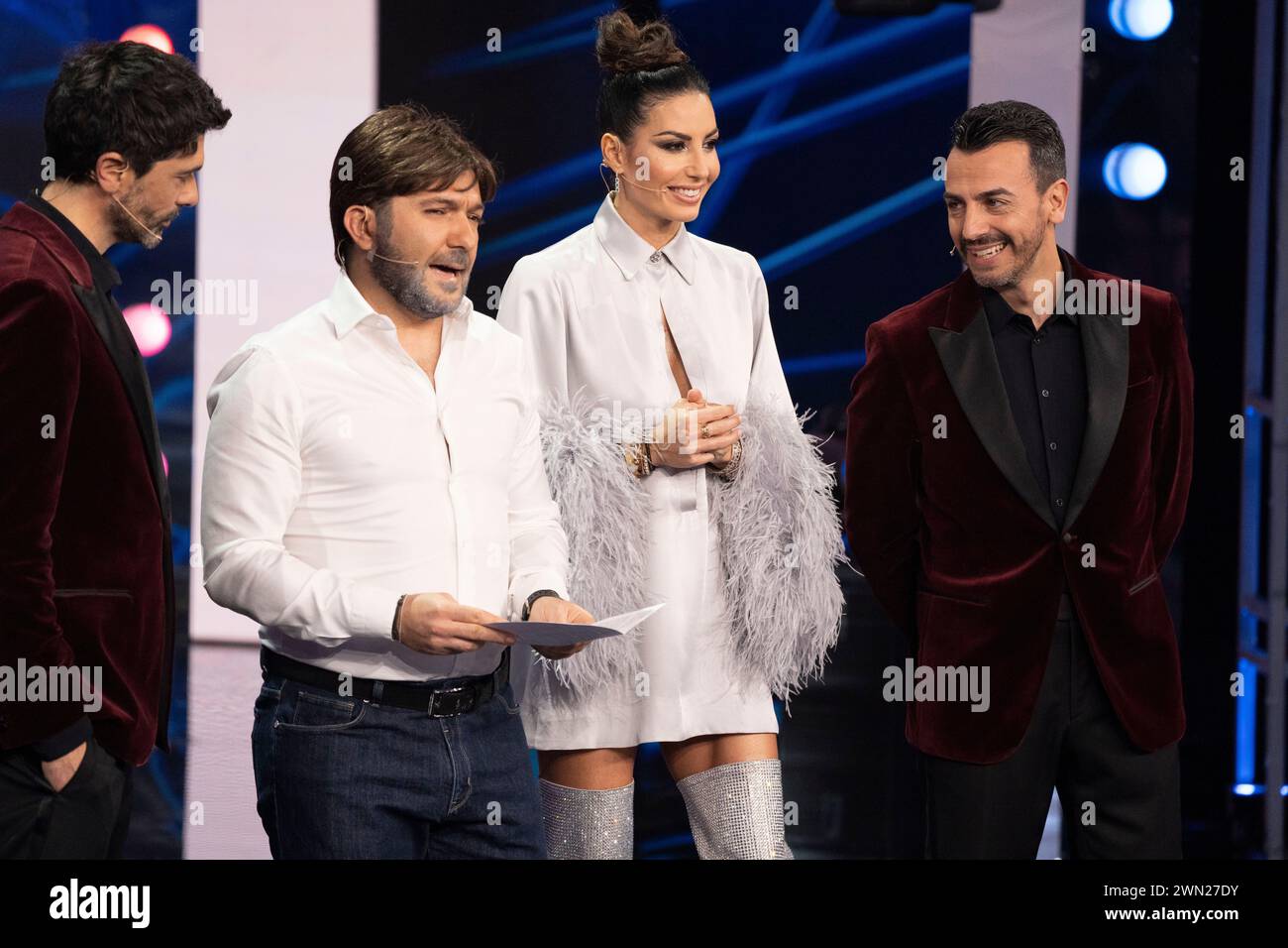 Naples, Italy. 19th Feb, 2024. Marco Turano, Elisabetta Gregoraci ...
