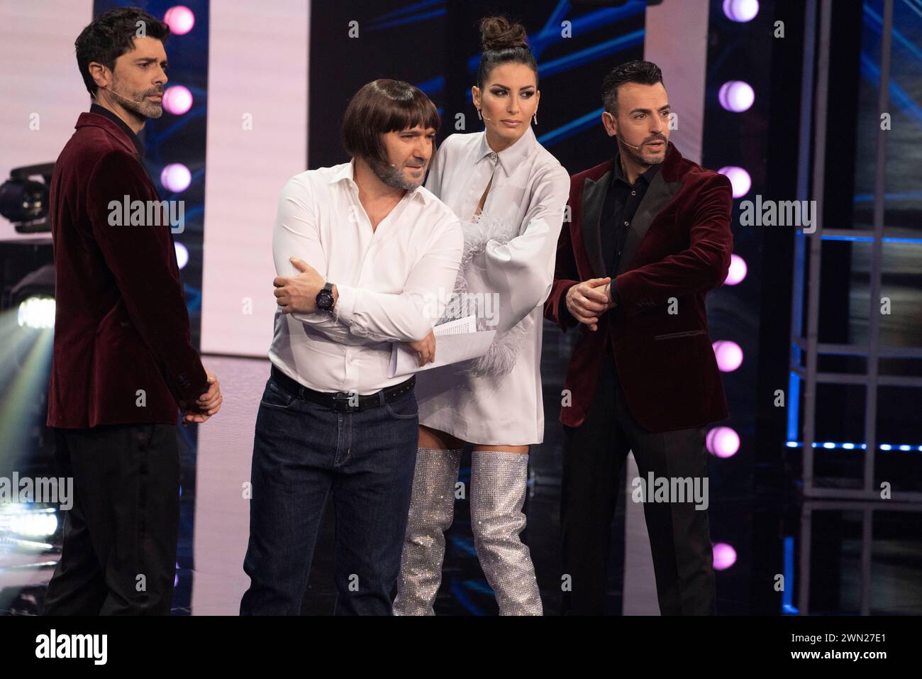 Naples, Italy. 19th Feb, 2024. Marco Turano, Elisabetta Gregoraci ...