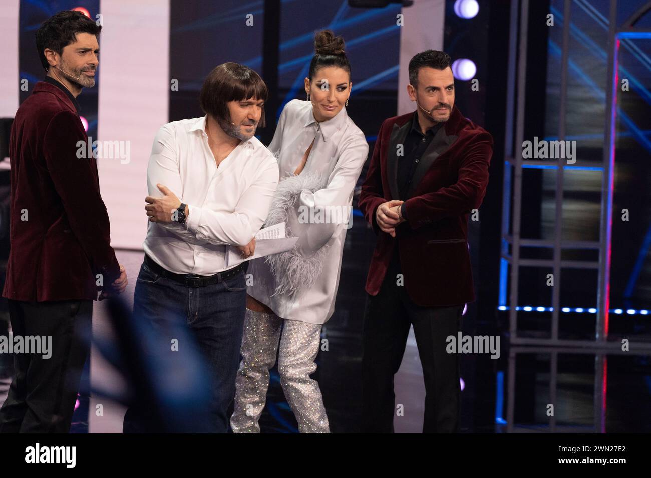 Naples, Italy. 19th Feb, 2024. Marco Turano, Elisabetta Gregoraci ...