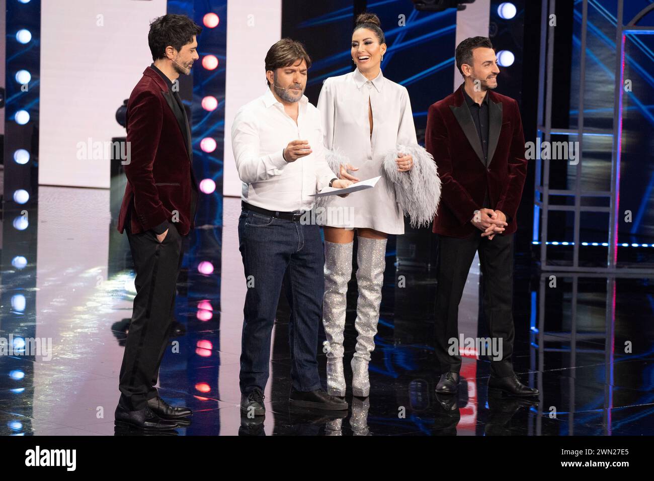 Naples, Italy. 19th Feb, 2024. Marco Turano, Elisabetta Gregoraci ...