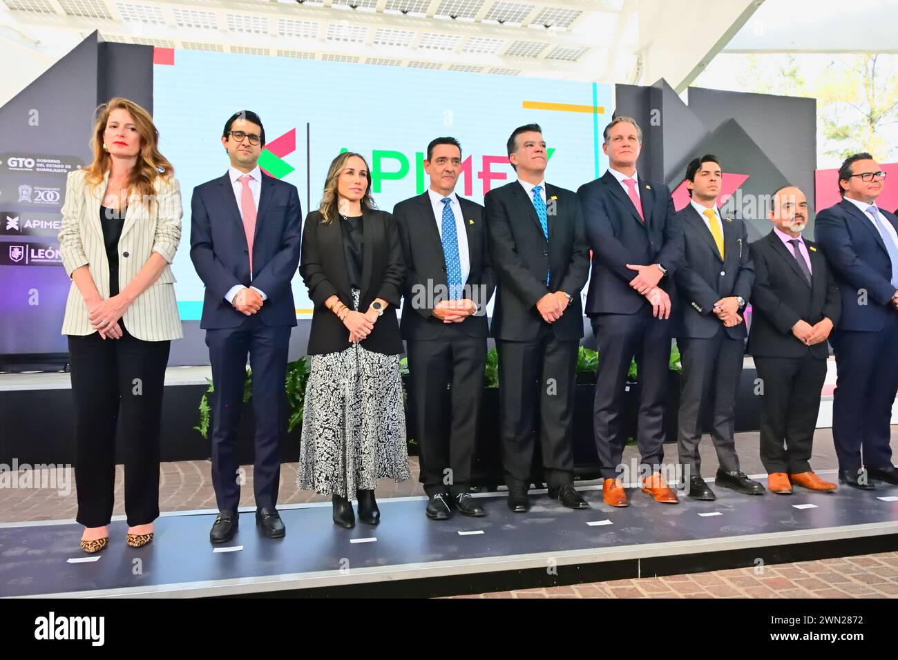 LEON, MEXICO - FEB 28. Board of Members take their vows during the ...