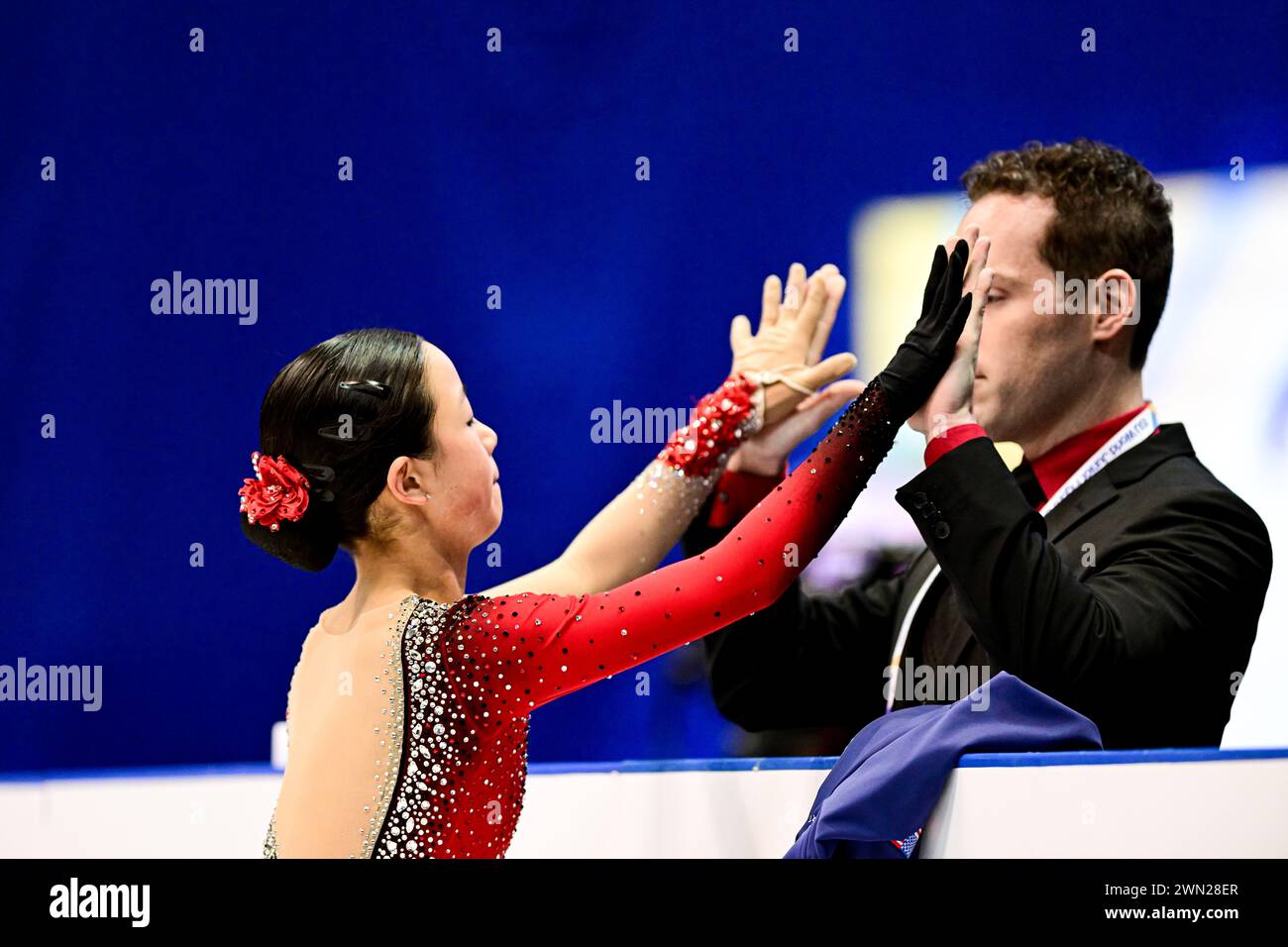 Sherry ZHANG (USA), during Junior Women Short Program, at the ISU World ...