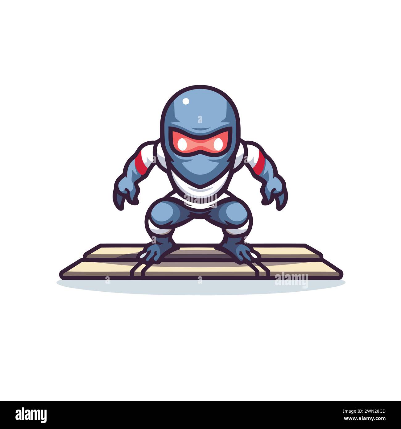 Robot cartoon character. Isolated on white background. Vector ...