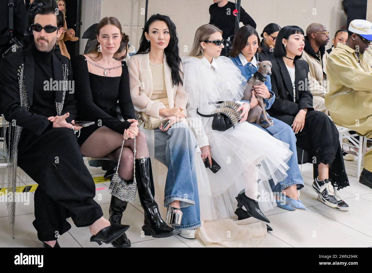 Paris, France. 28th Feb, 2024. Nelson Tiberghien and Isabelle Chaput ...