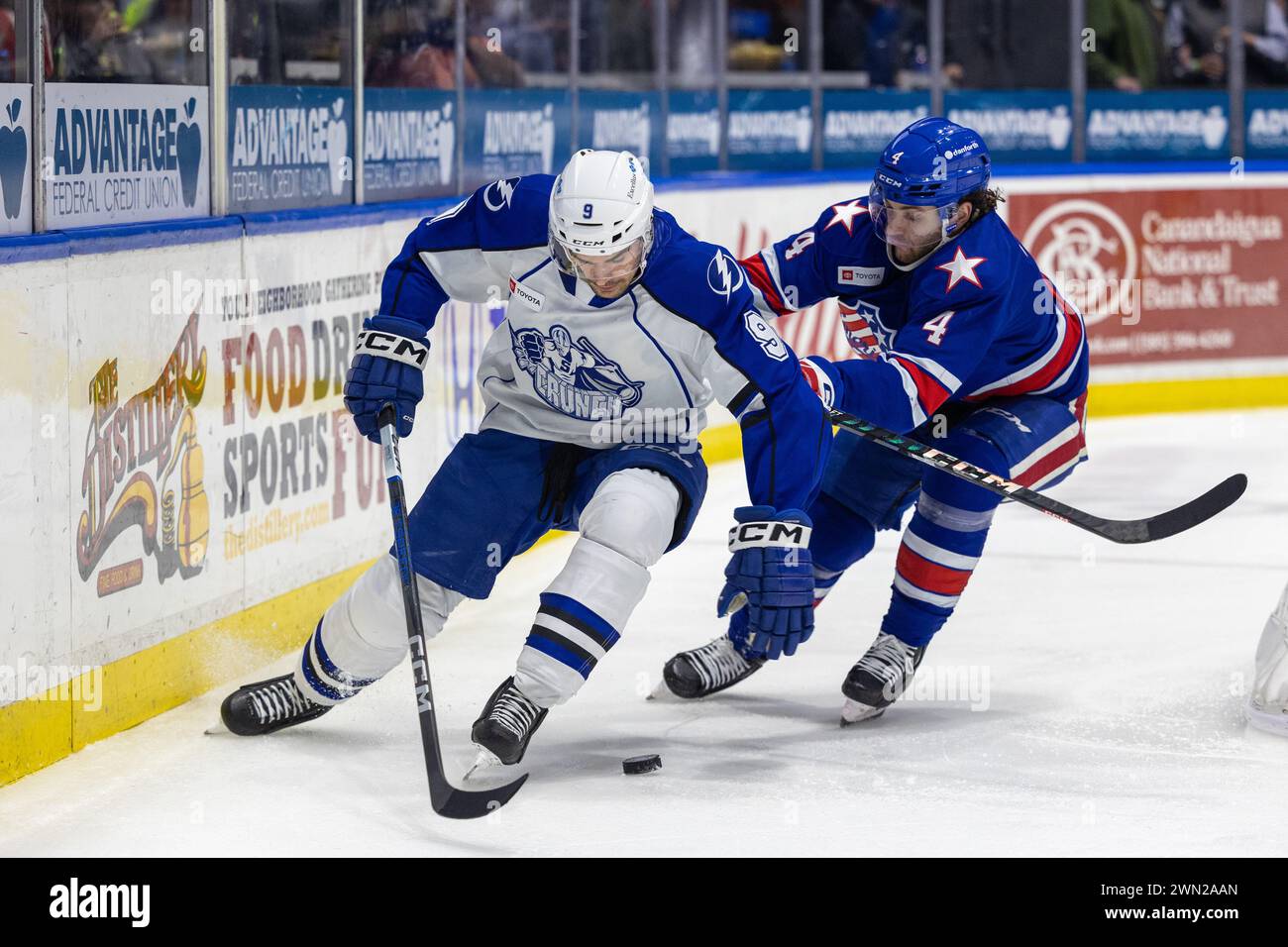 February 28th, 2024: Syracuse Crunch forward Gabriel Fortier (9) skates ...
