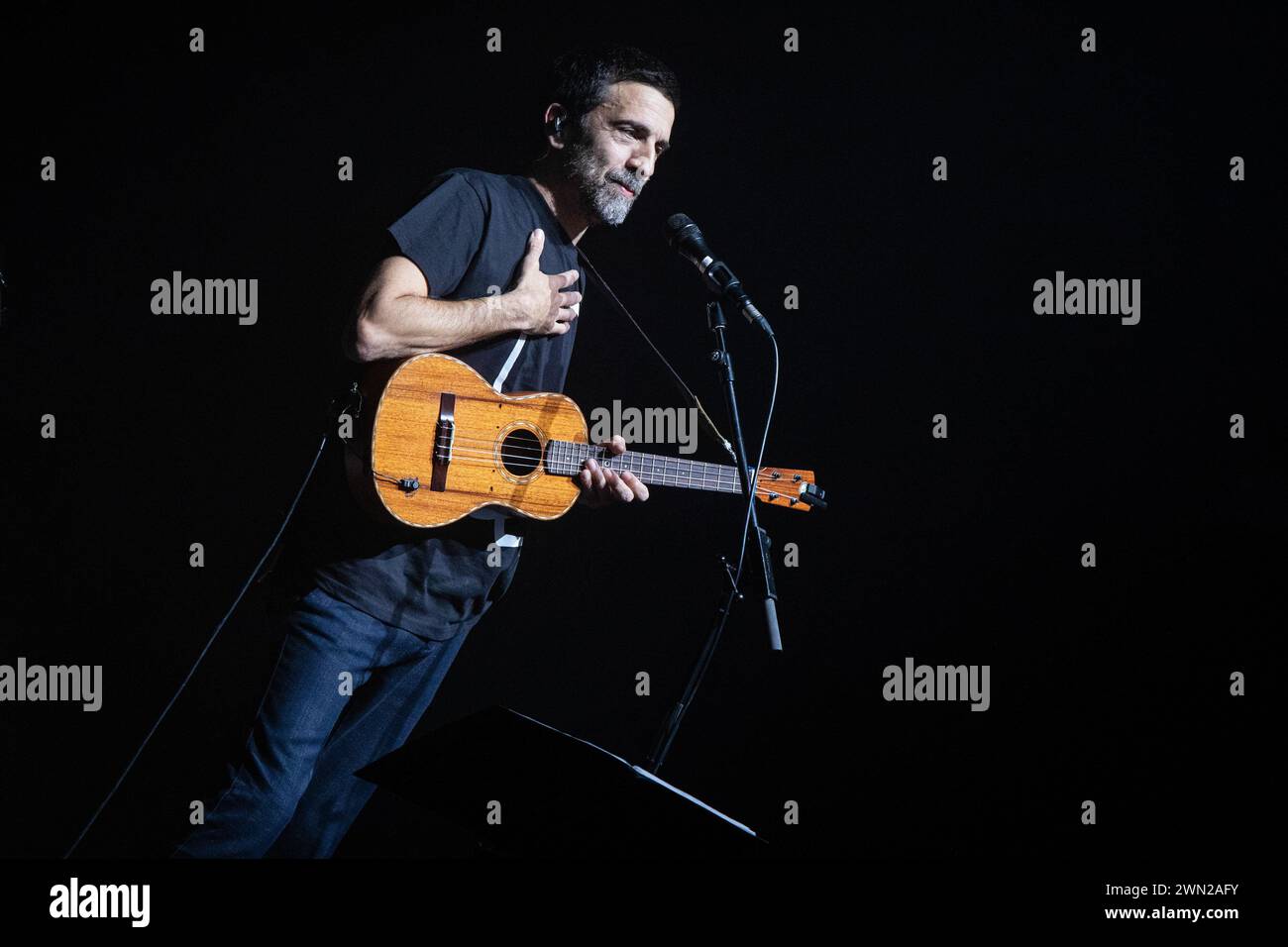 Porto, Portugal. 28th Feb, 2024. Manel Cruz, lead singer of the ...