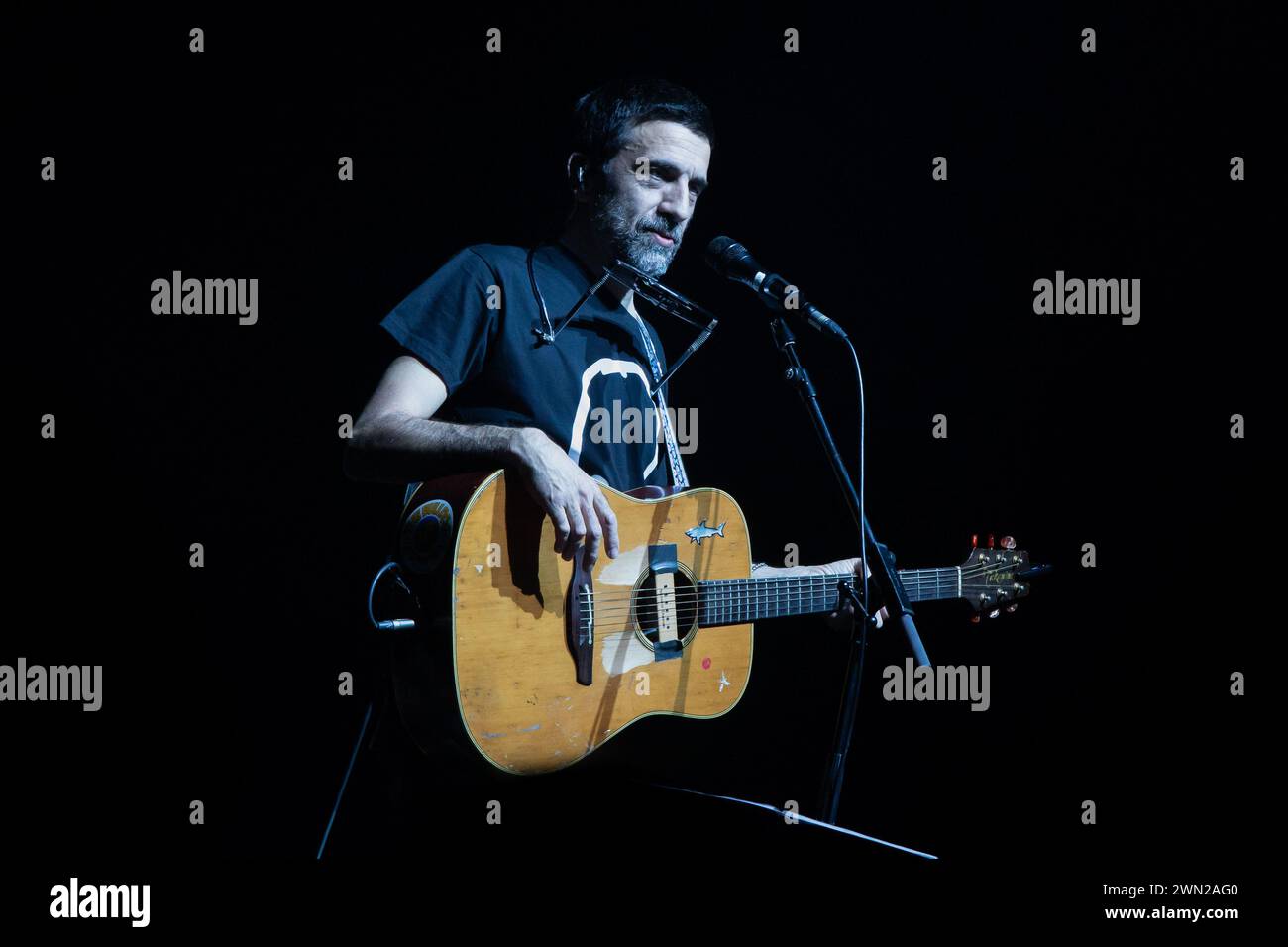 Porto, Portugal. 28th Feb, 2024. Manel Cruz, lead singer of the ...