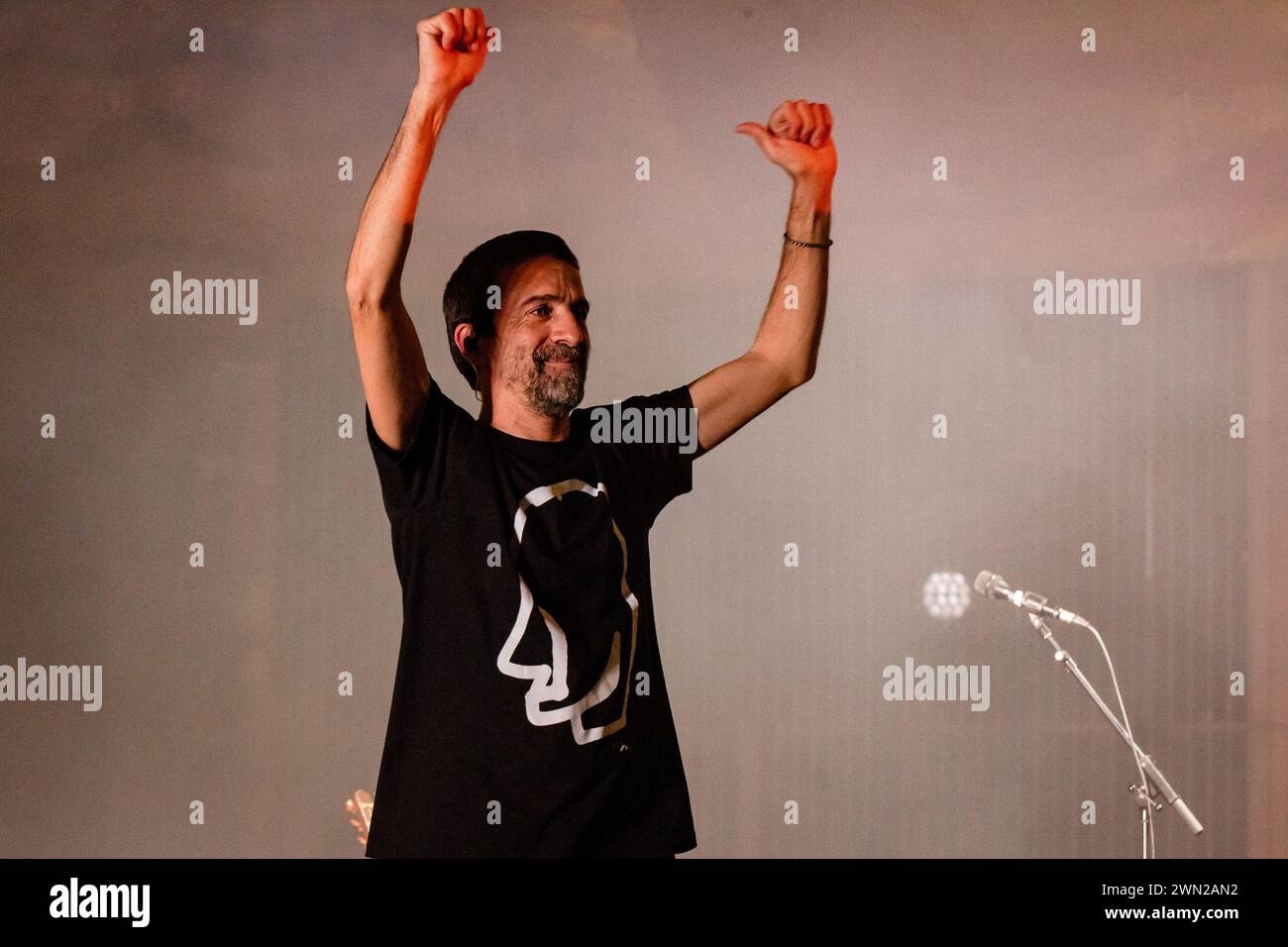 Porto, Portugal. 29th Feb, 2024. Manel Cruz, lead singer of the ...